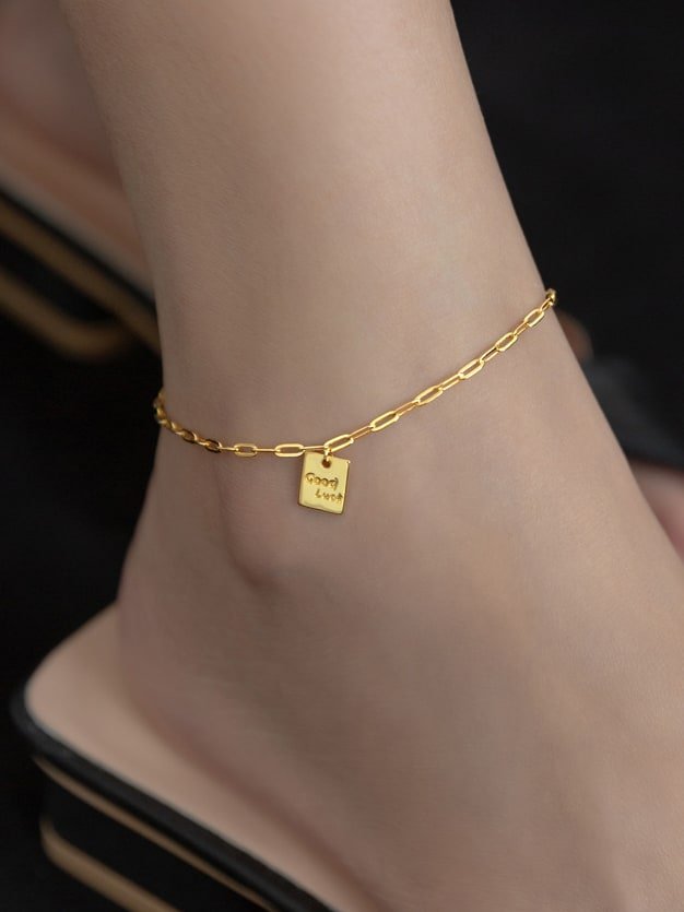 Bratara de glezna Good Luck (Silver/Gold) – Moreas Jewelry